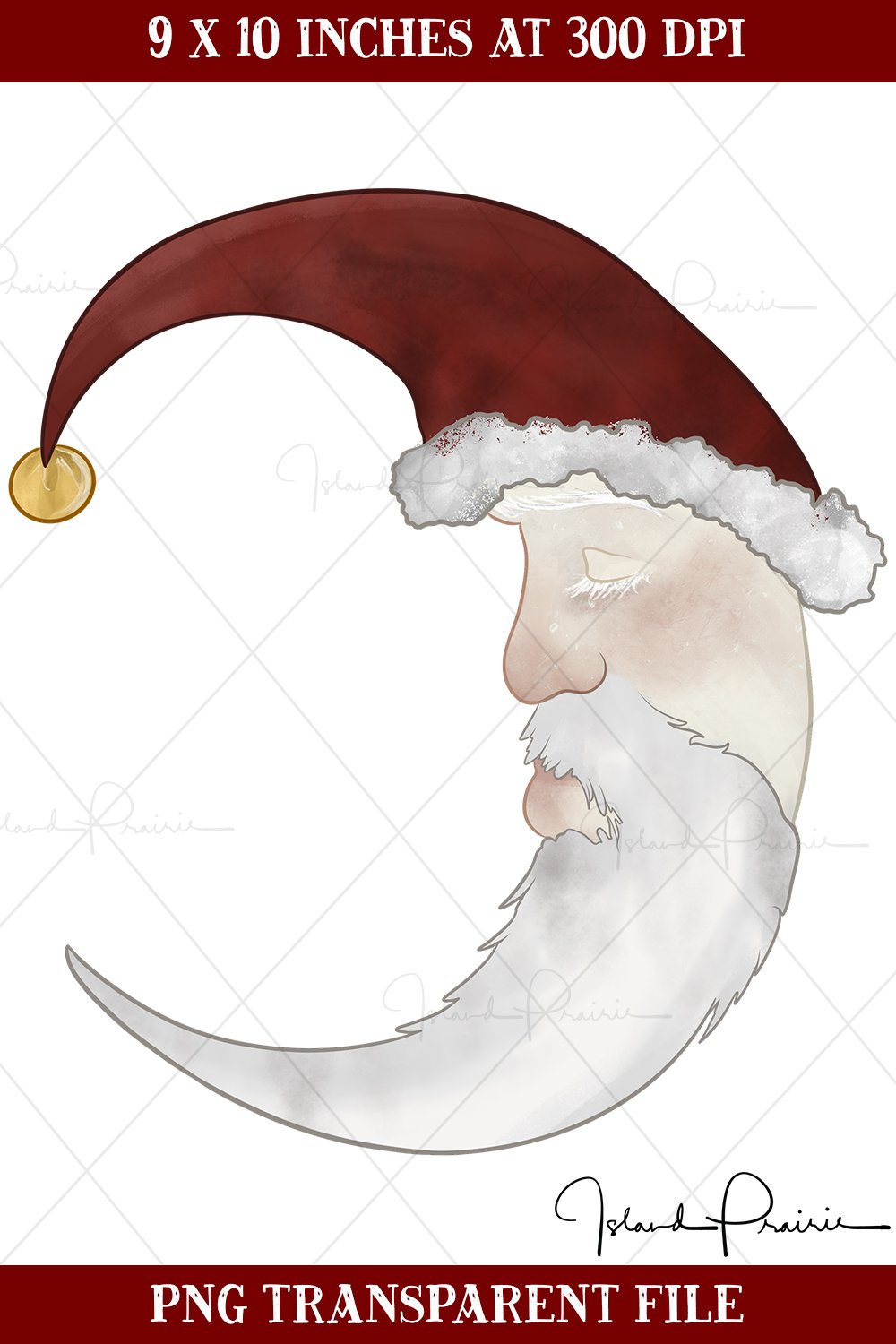 Santa Moon | Christmas Holiday Santa Transparent PNG