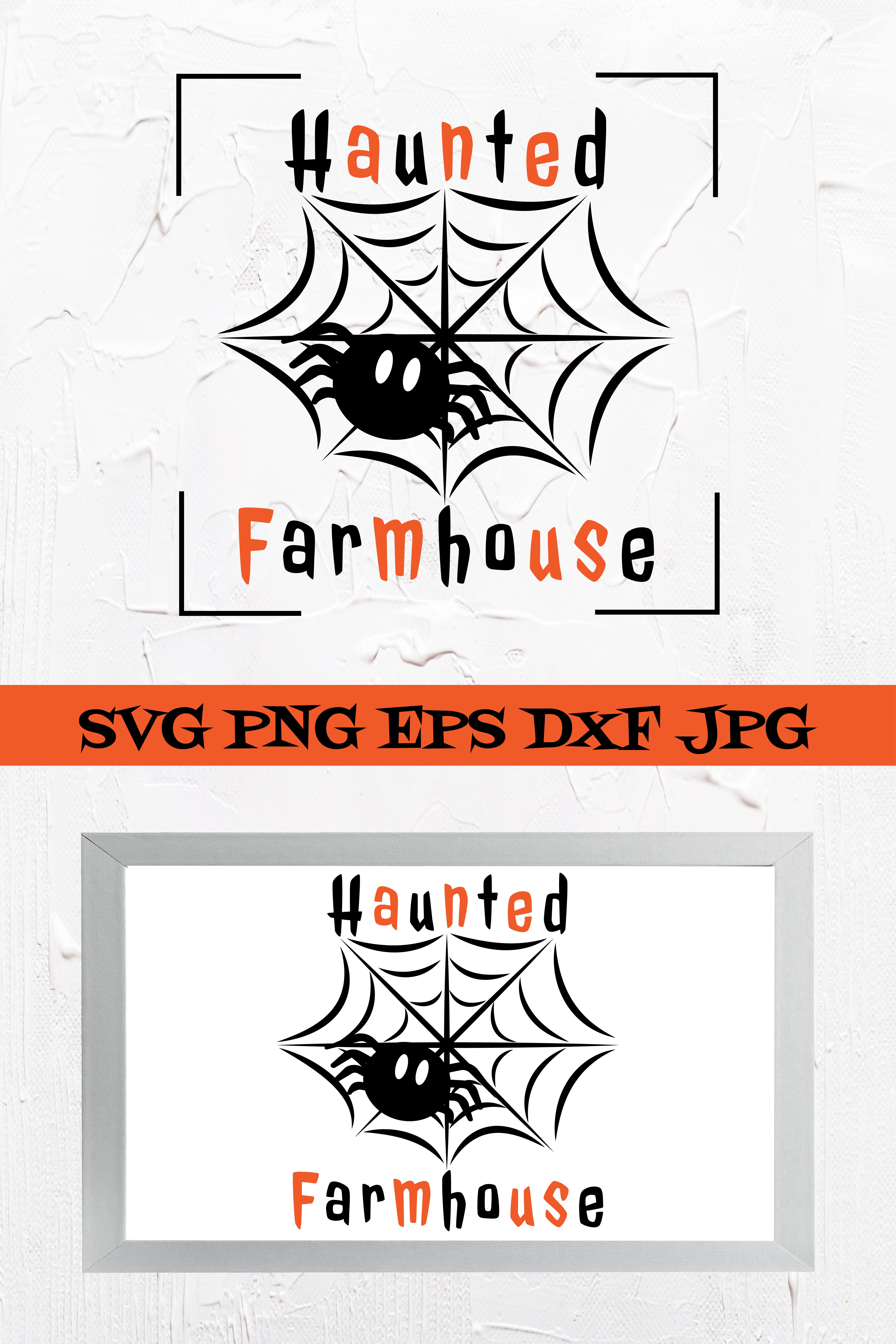 Haunted Farmhouse SVG. Halloween Farmhouse Sign