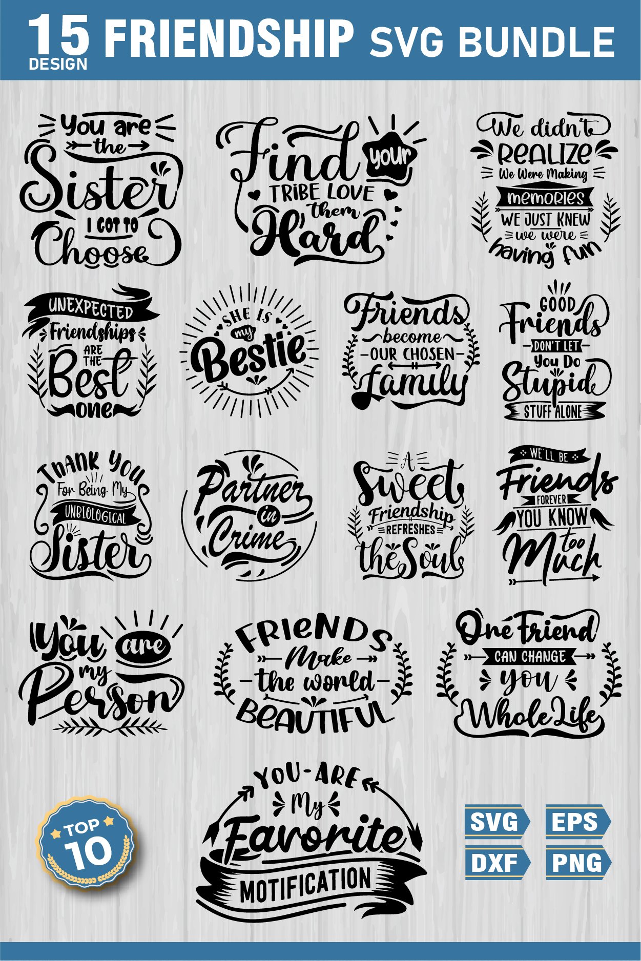 Friendship SVG. Friends quotes Bundle. Cut Files