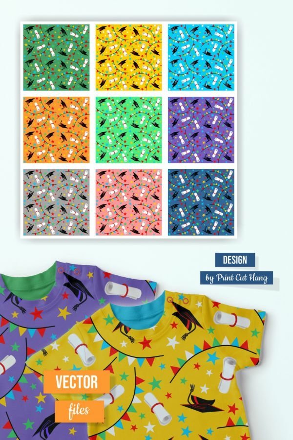 Colorful Graduation Repeating Patterns Ai, CDR, SVG, EPS