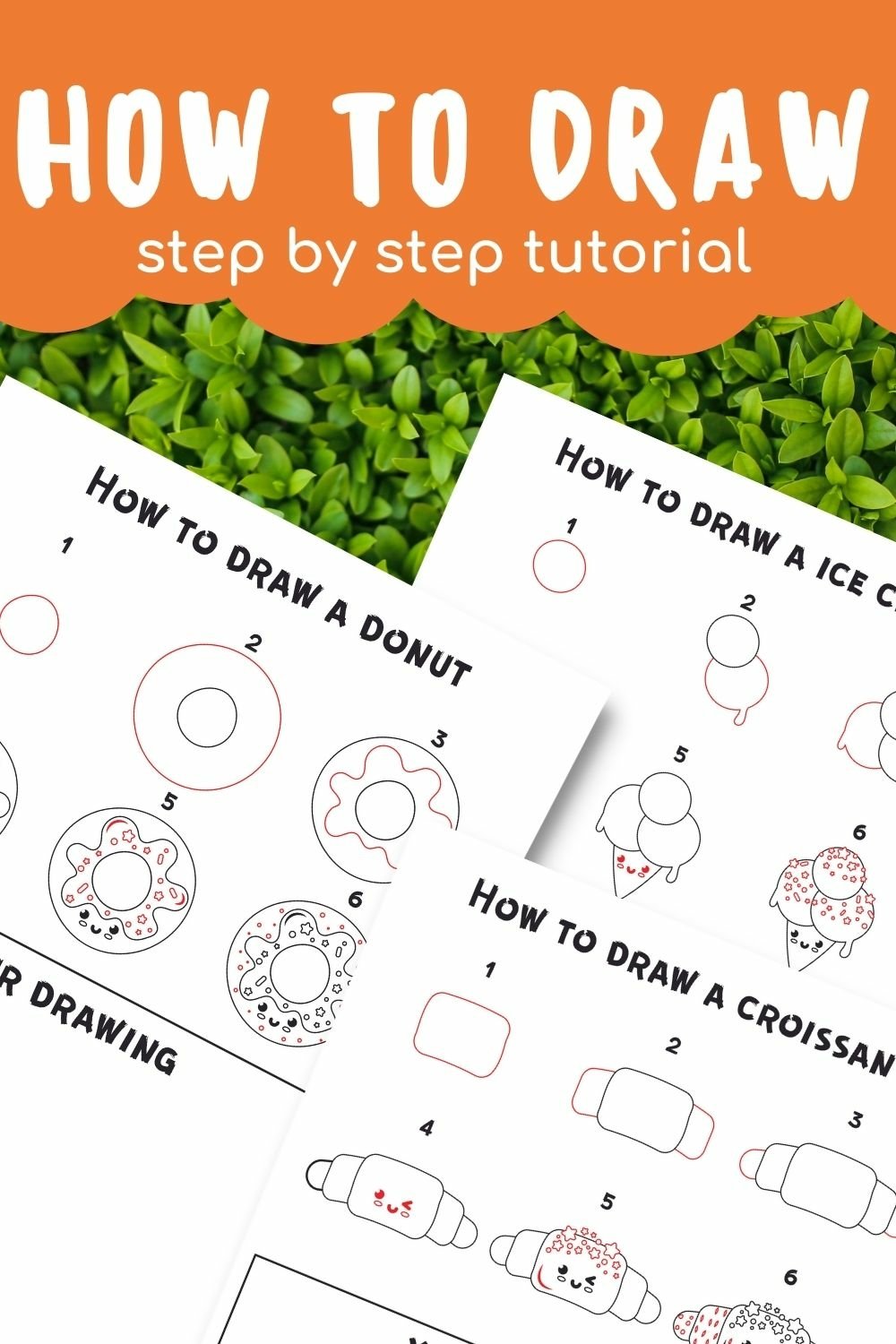 how to draw sweets step by step