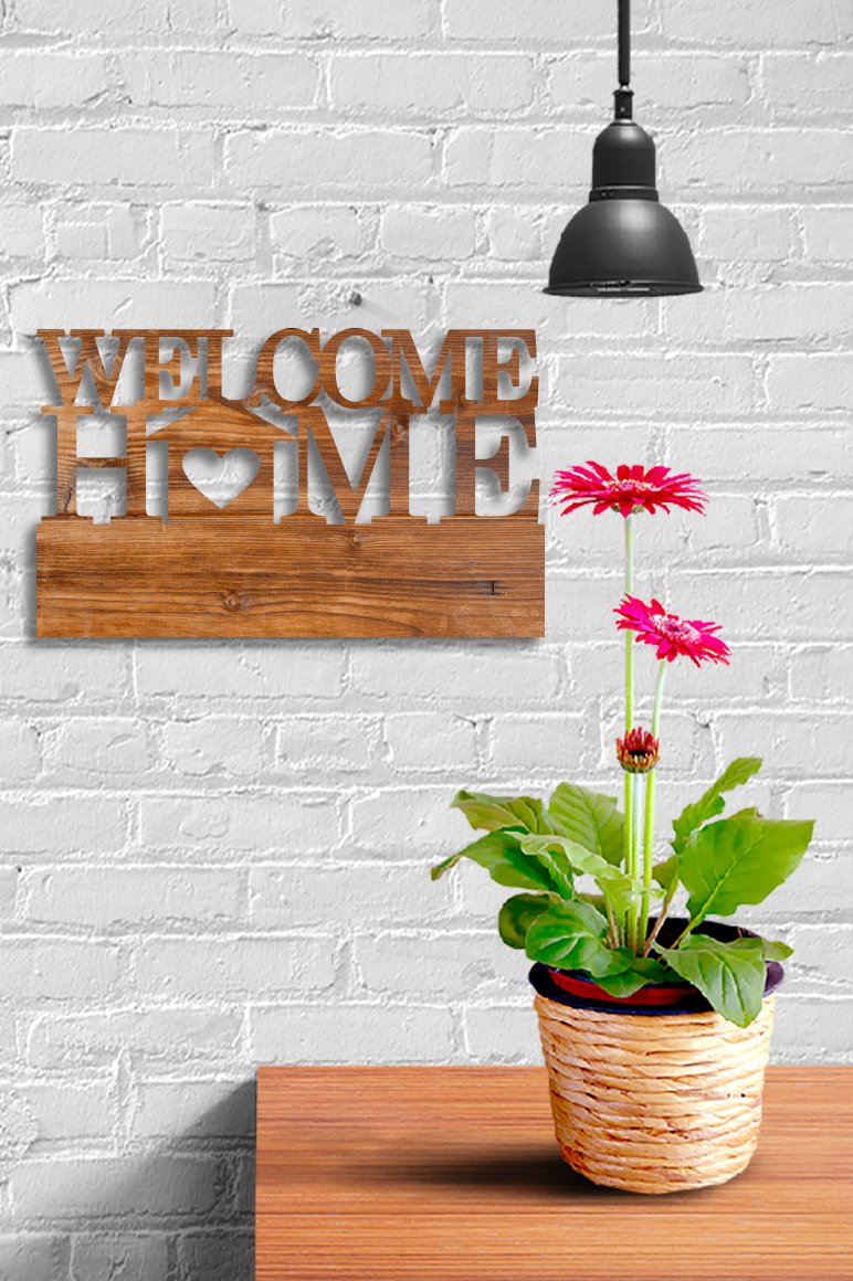 Welcome Home for interior for laser cut, Welcome Home SVG.