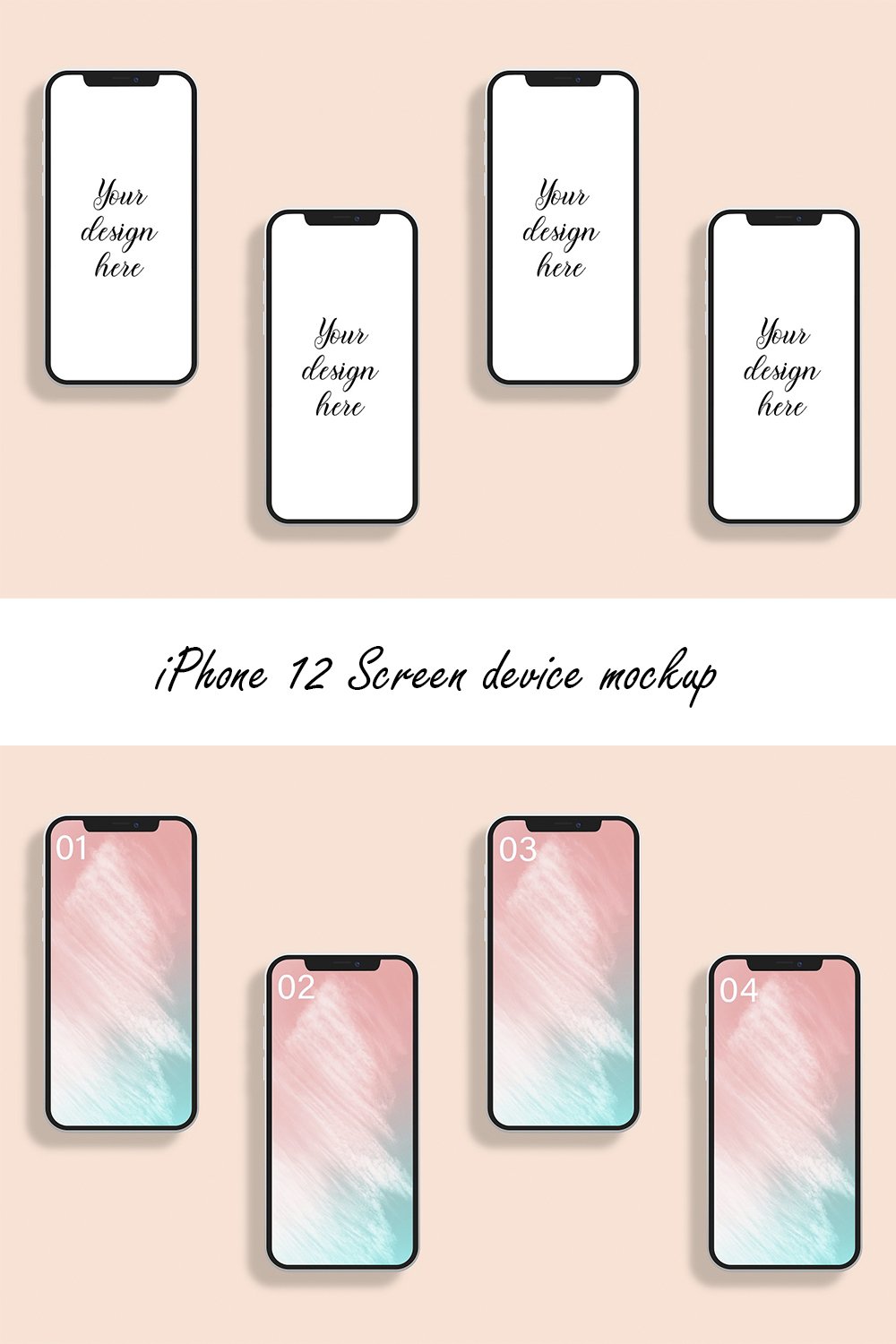 iPhone 12 Screen device mockup. (1369796)
