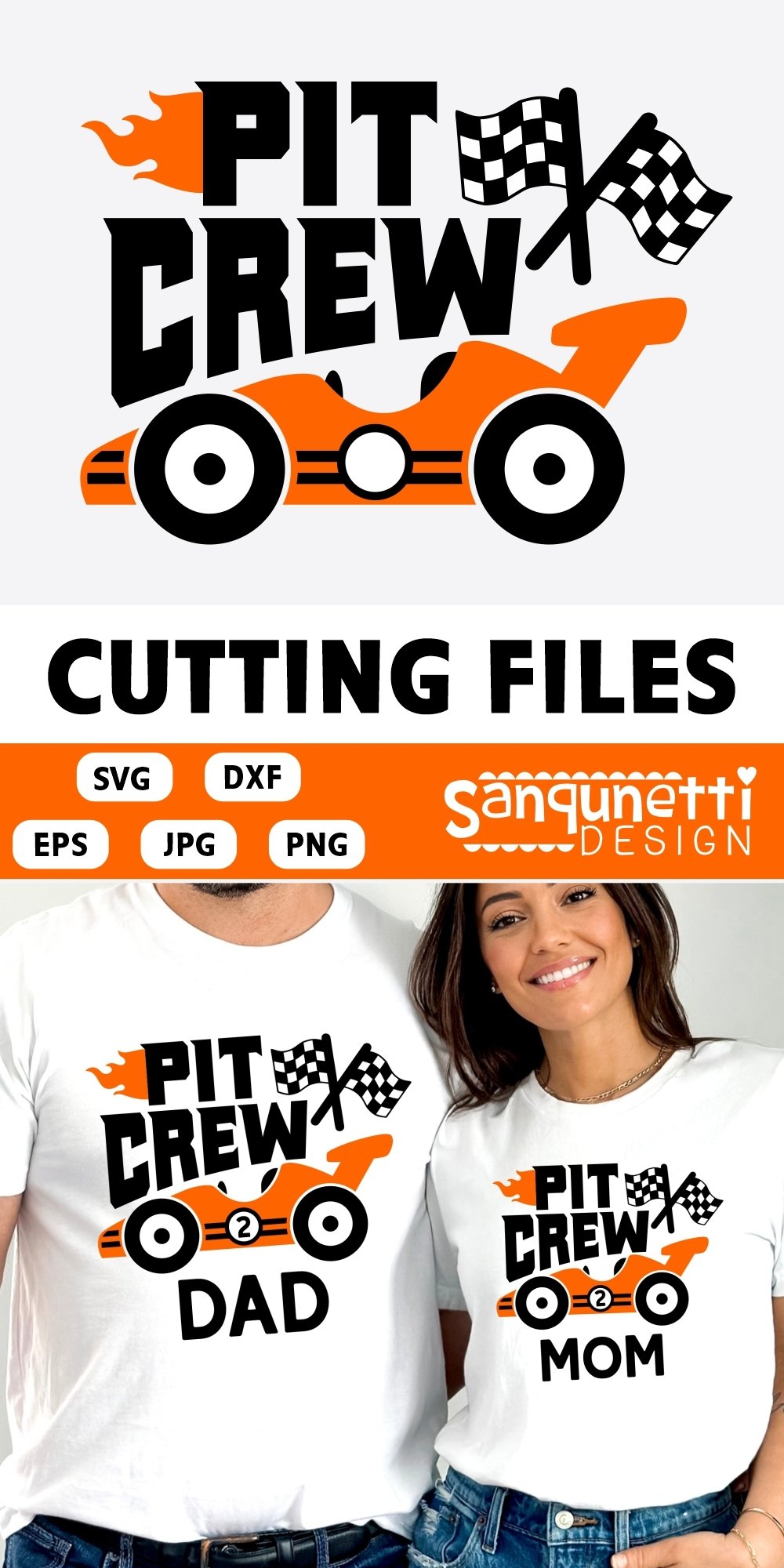 Pit Crew Racing Birthday SVG Design, Mom and Dad race SVG