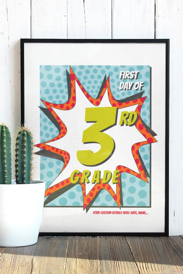 Set of 2 Posters Last Day of 3rd Grade Editable PDF