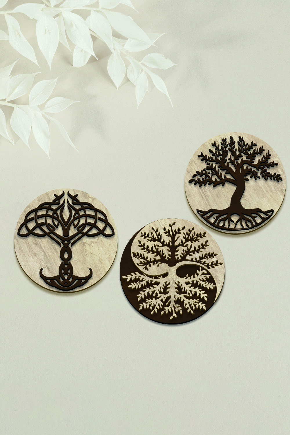 TREE Wall Panels SET, Decorative Template