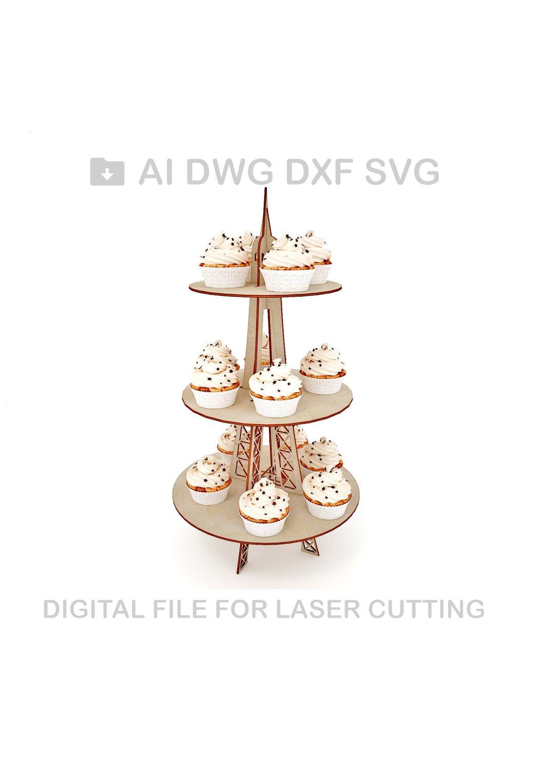 Cake stand vector for CNC svg vector file, vector (1941075)