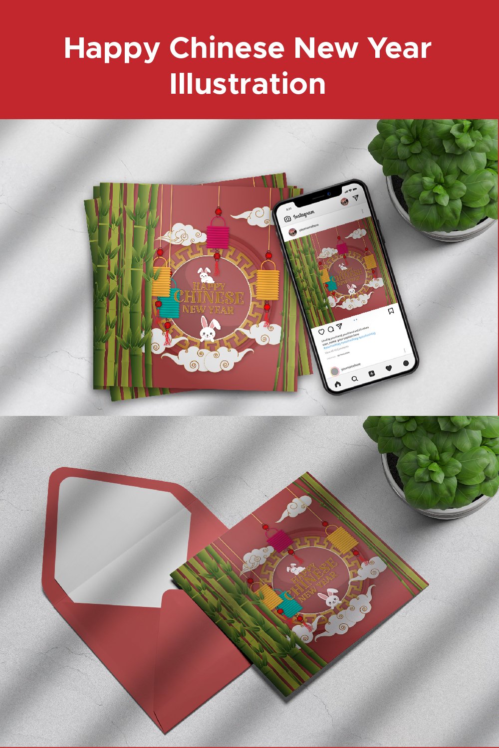 Happy Chinese New Year Poster and Greeting Card