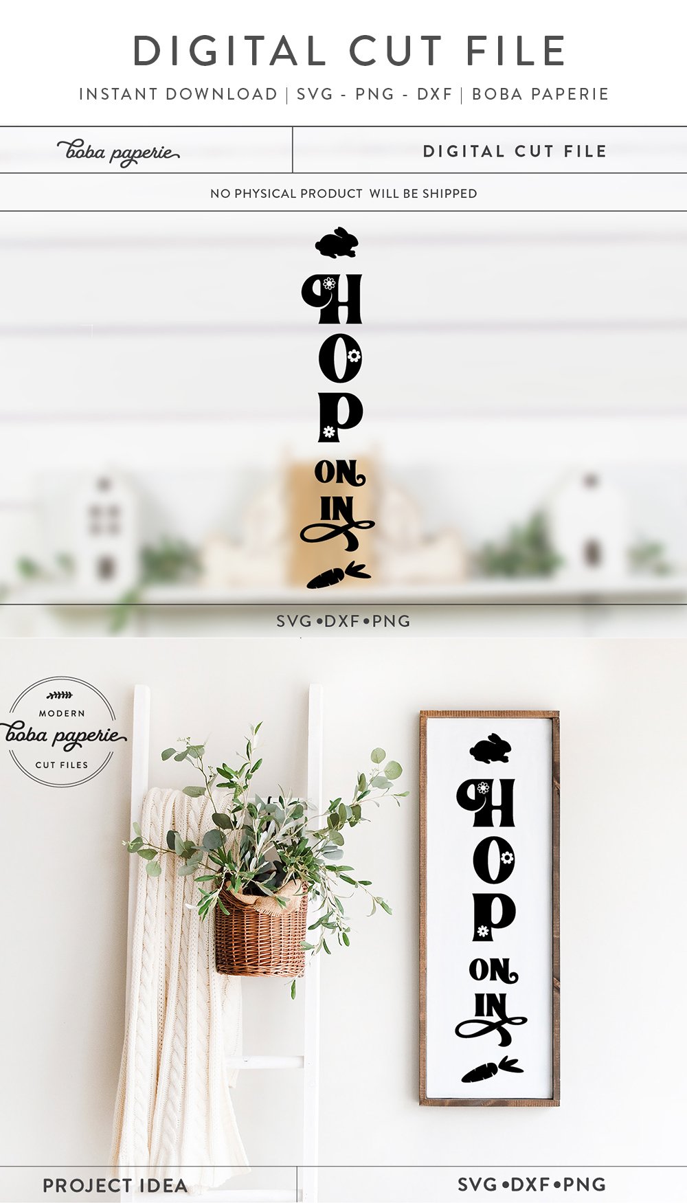 Hop On In SVG | Easter porch sign