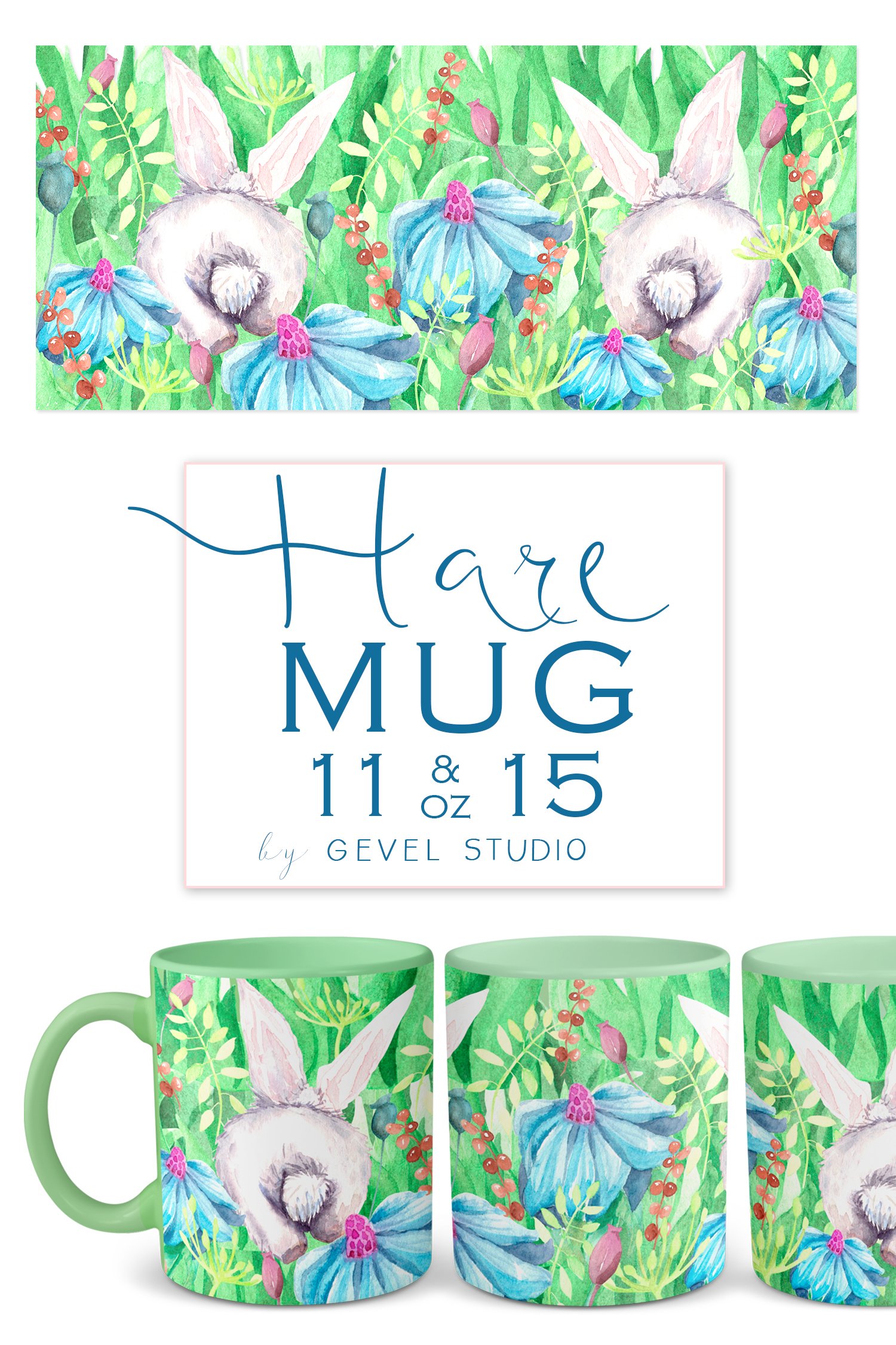 Easter Spring Mug Sublimation Designs | Mugs (1833105)