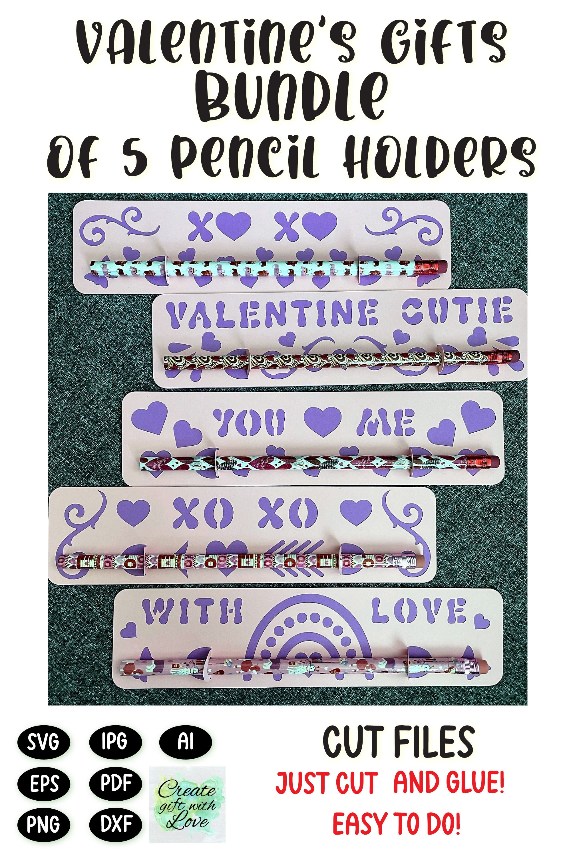 Pencil Holder | Valentine Gift | Classroom Exchange Cards