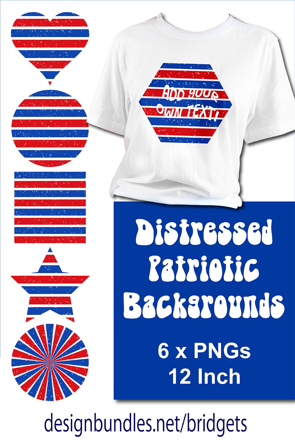 Red Blue Distressed Background PNGs | July 4th Backgrounds