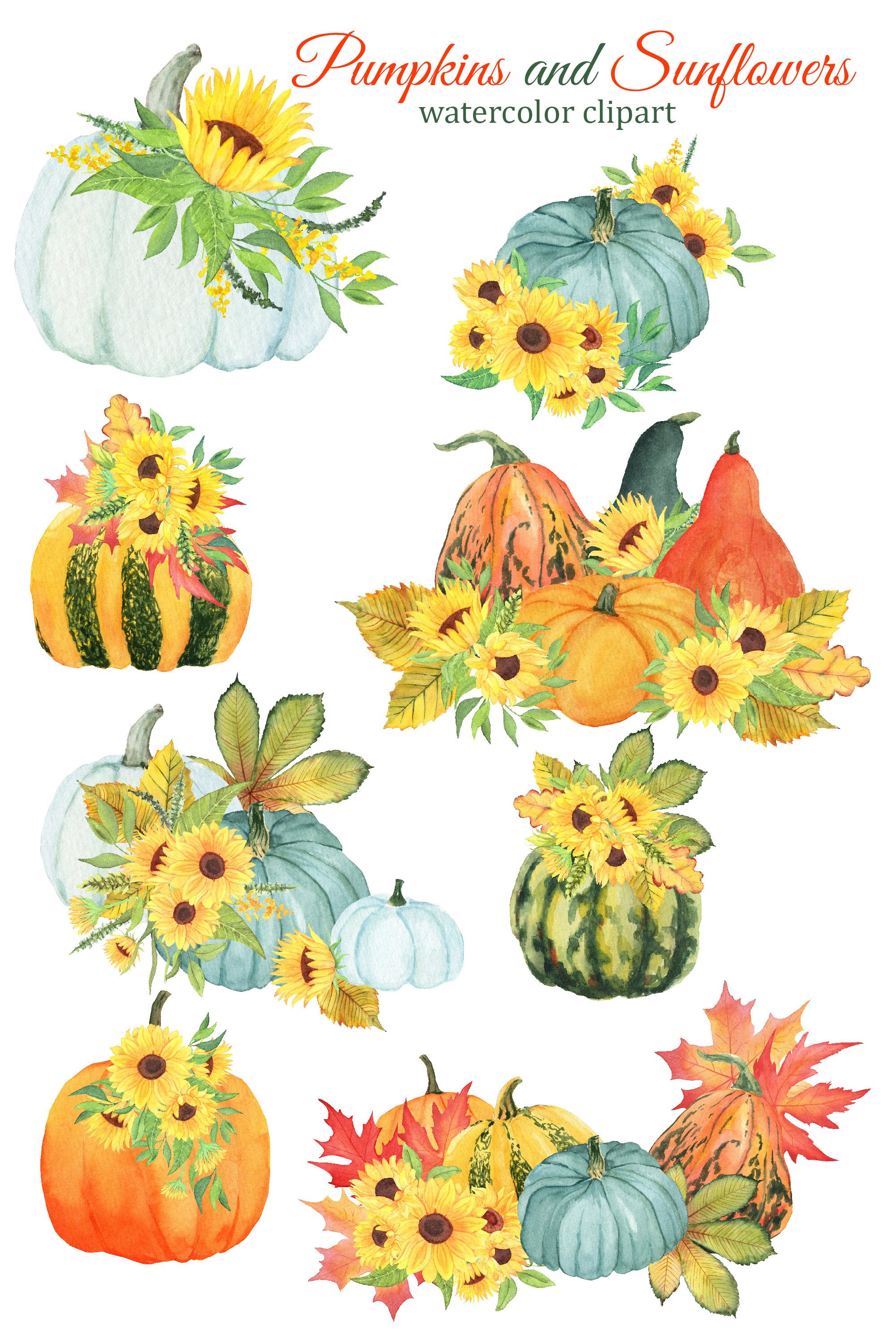 Autumn pumpkins and sunflowers (1608199)