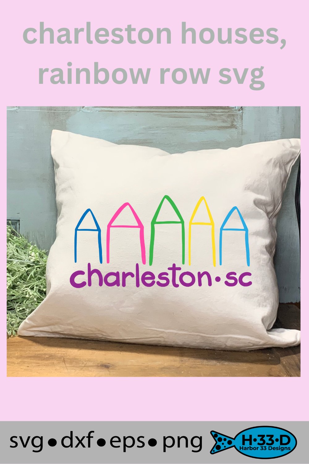 Charleston houses, rainbow row svg, Charleston clipart