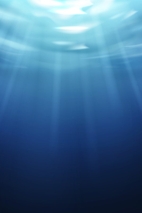 Water surface. Blue ocean underworld with sun reflection, aq