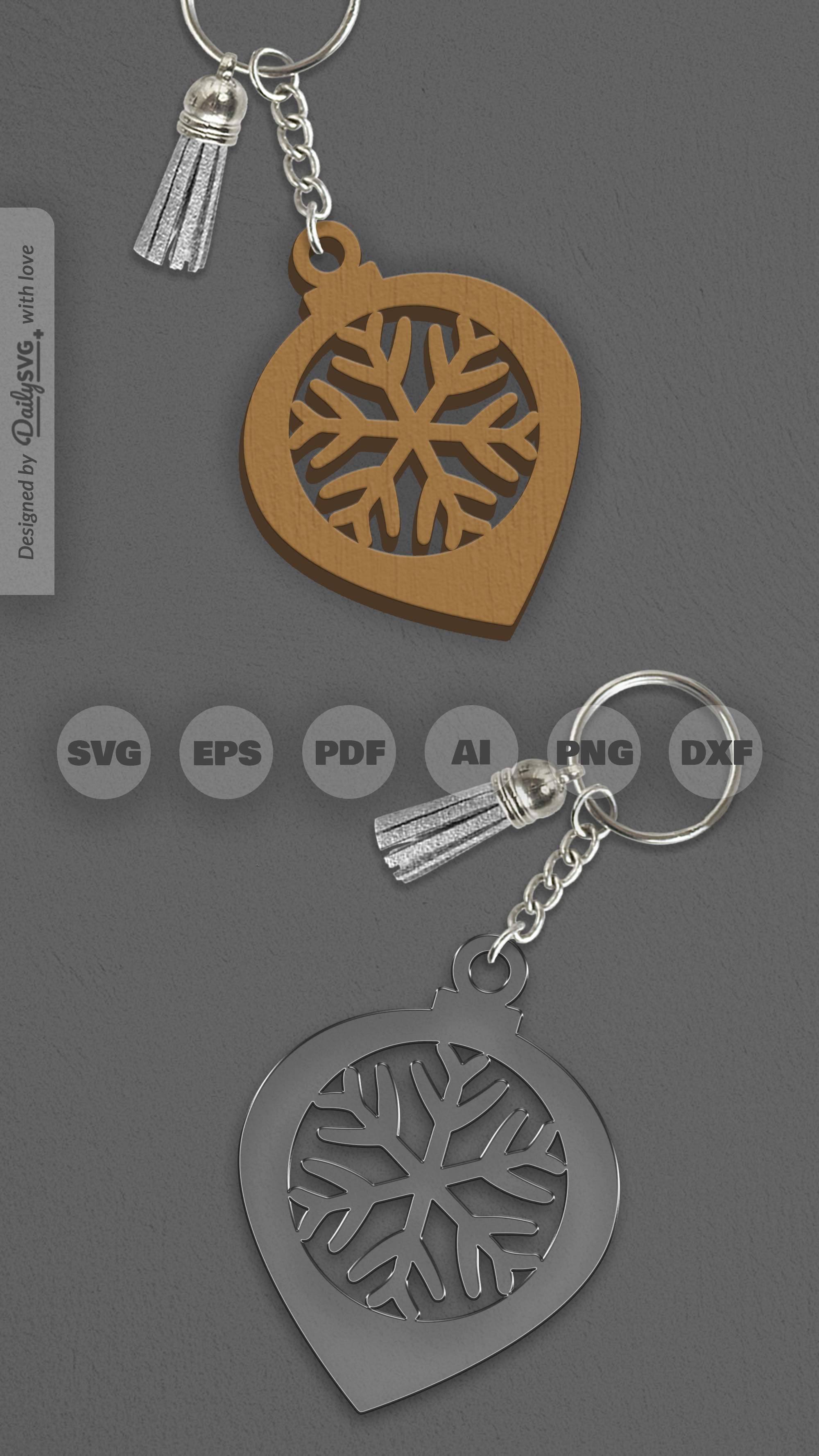 Christmas Bauble Snowflakes SVG (5991935)