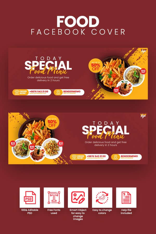 Food Facebook Cover Template