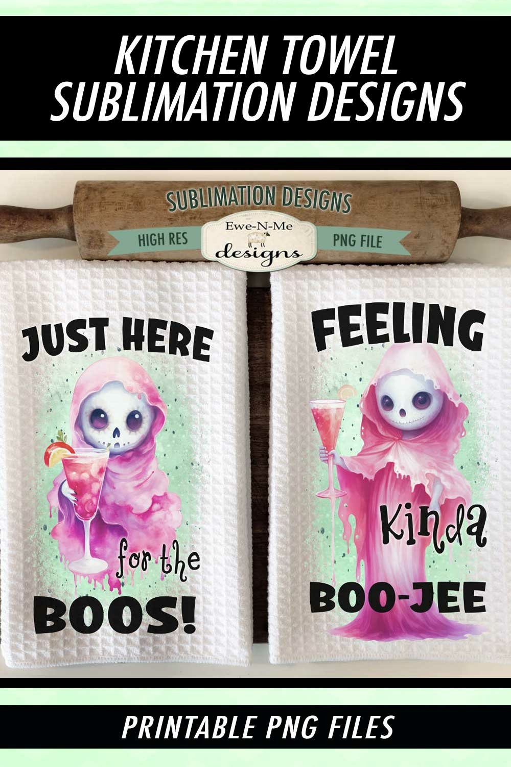 Here For the Boos | Feeling BooJee | Dish Towel Sublimation