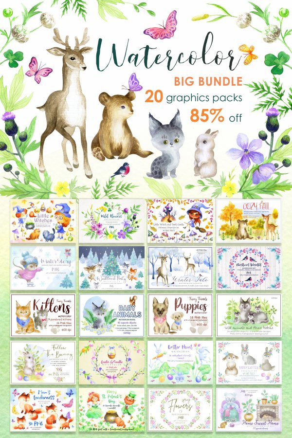 Watercolor Big Bundle (576043)
