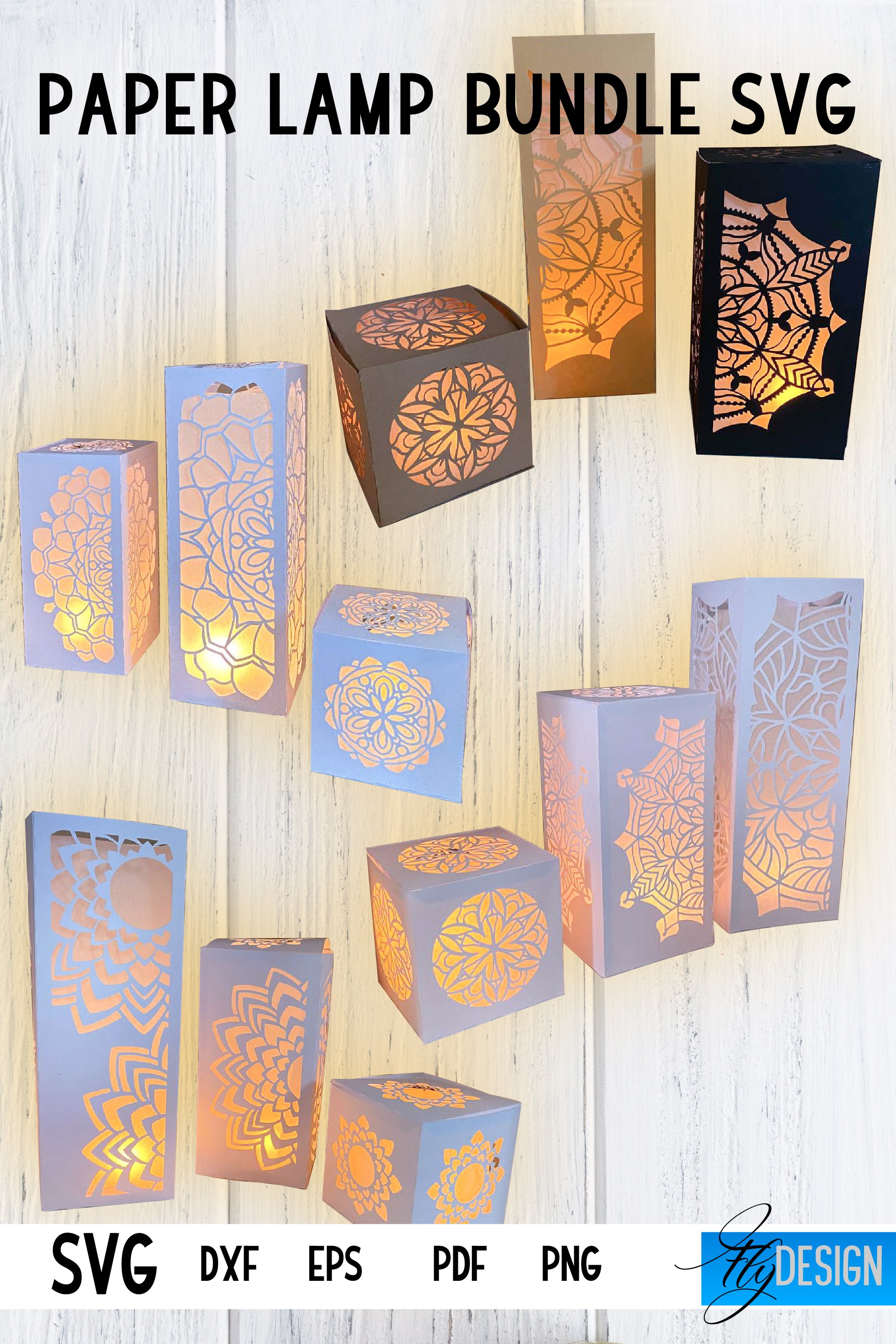 3d Lantern SVG | Paper Lantern Cut Files | Candle Holder SVG