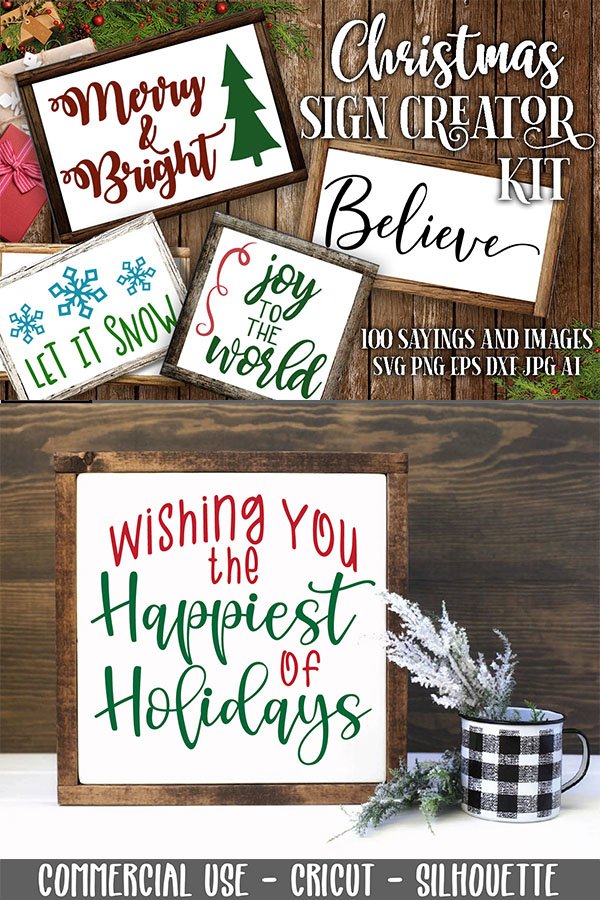 Christmas Sign Creator Kit with 100 Interchangeable Images