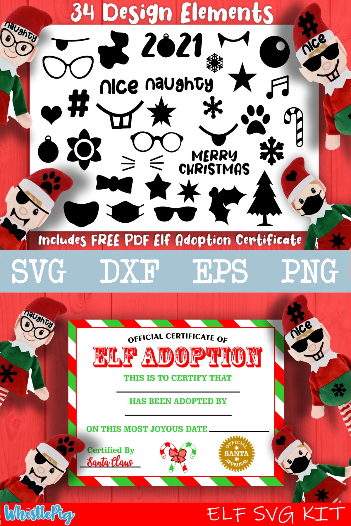 Elf Svg Kit - Elf Toy Svg Kit - Christmas Svg Bundle
