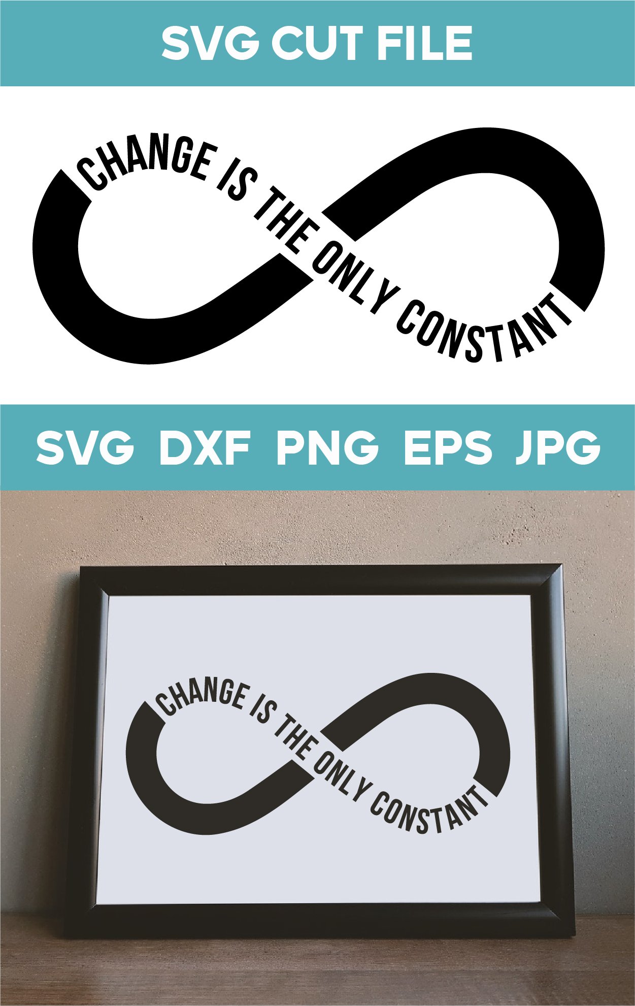 Change is the only constant - Infinity symbol SVG