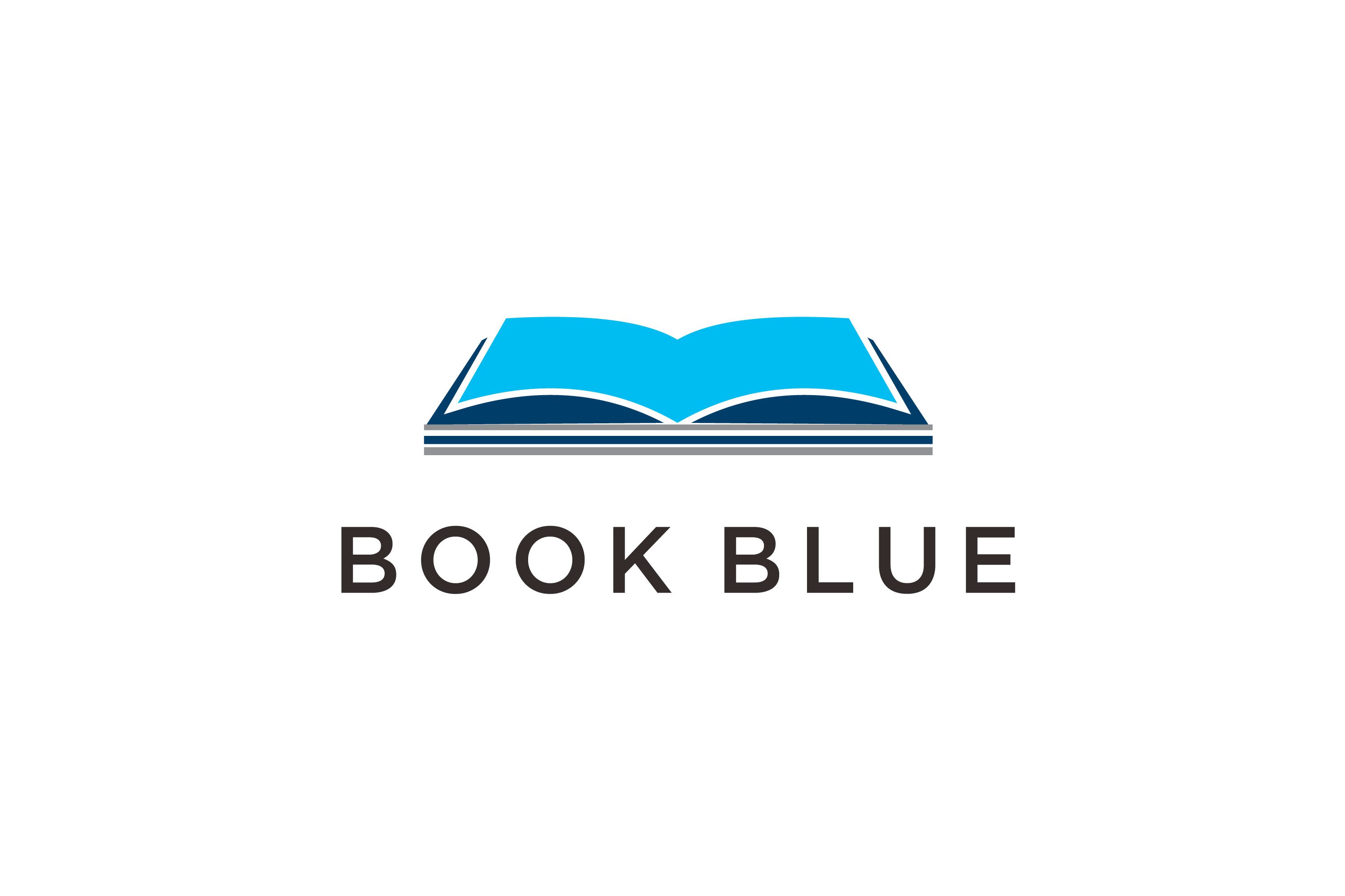 vector design of a blue book logo