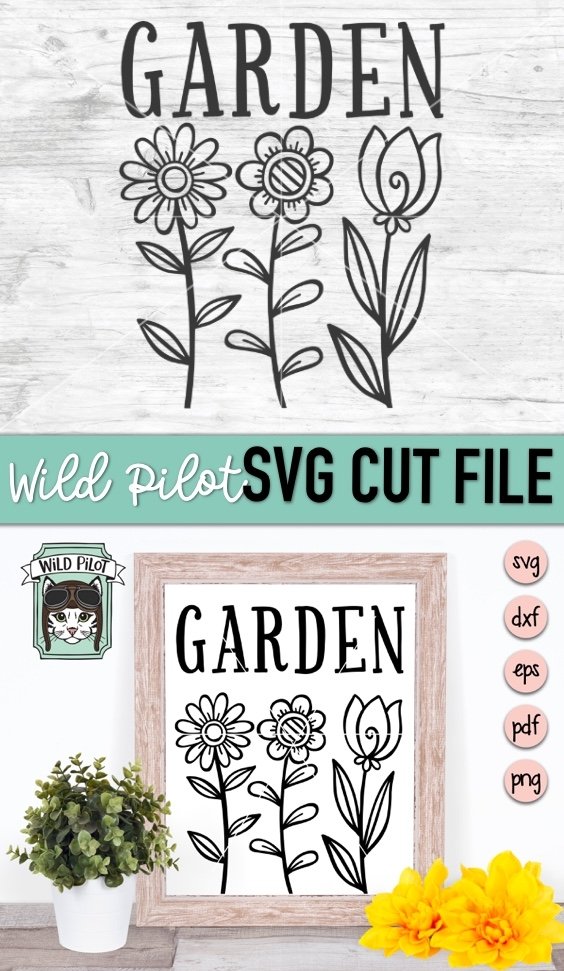 Garden SVG Cut File, Gardening SVG, Flower Garden SVG File