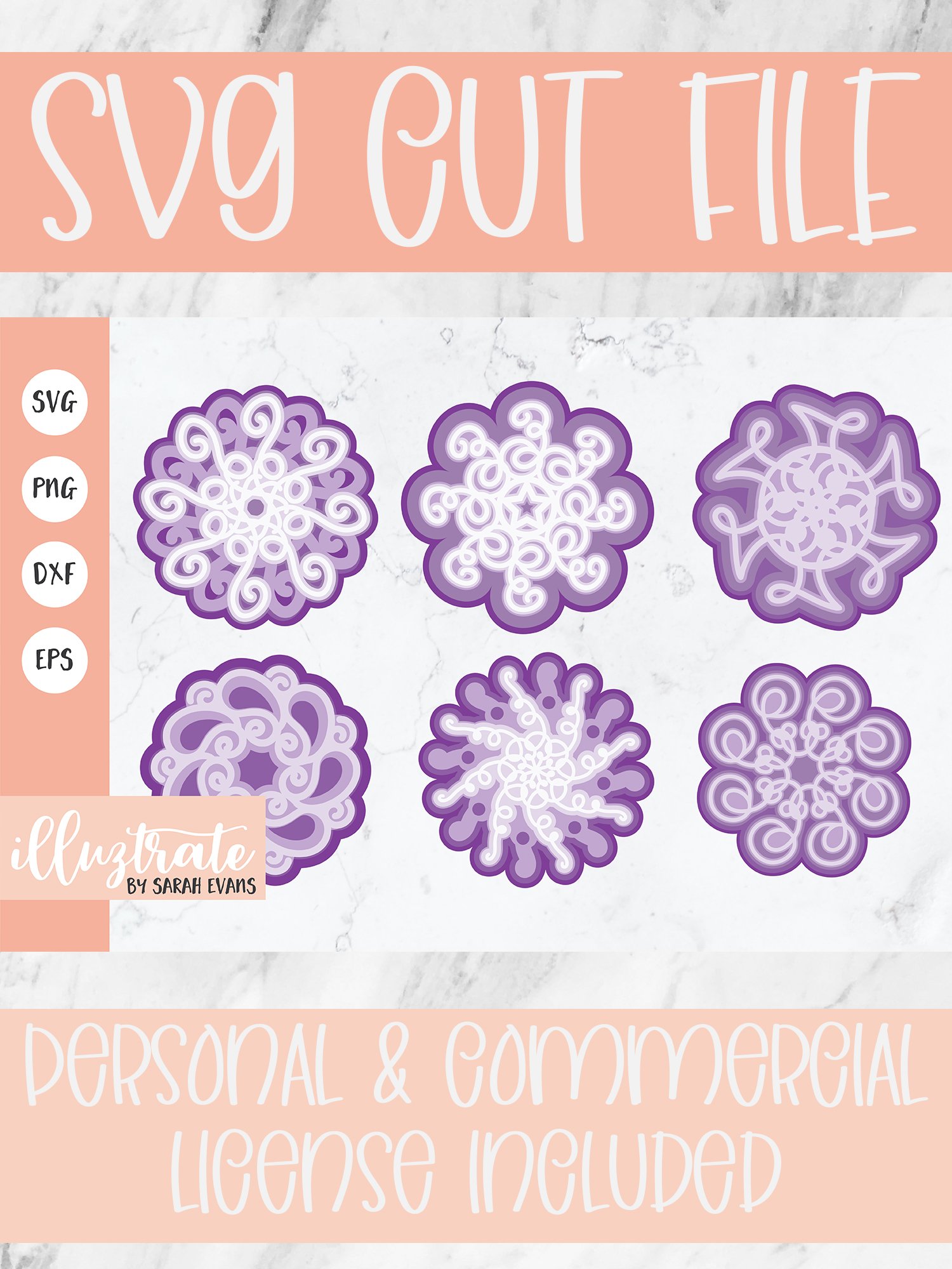 Layered Flower Cut File Bundle| 3D Flower SVG