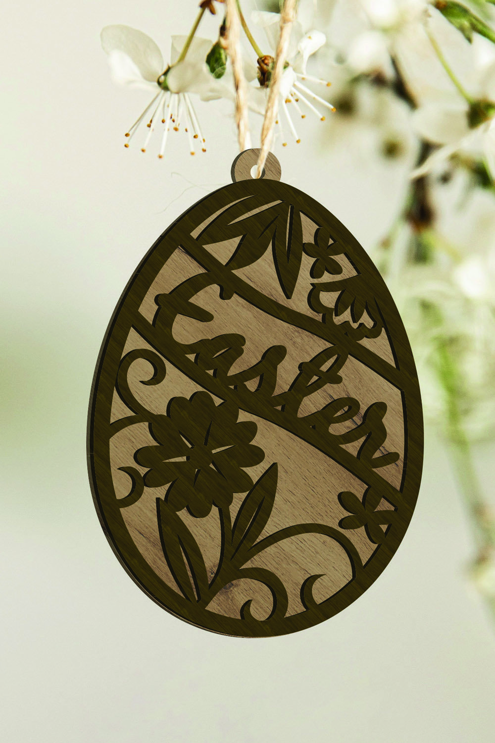 Easter Tag, Multilayer Cut Template