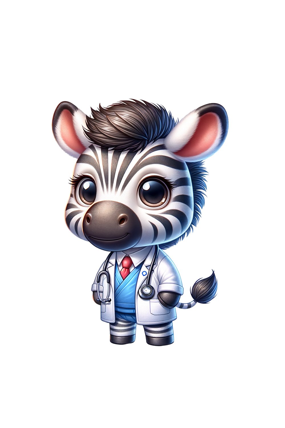 Zebra Nurse Animals Clipart PNG Sublimation Design