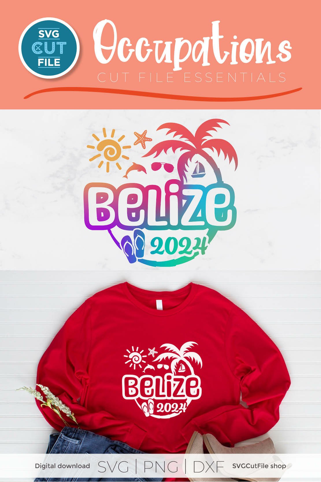 2024 Belize svg - Great for a Belize Vacation or Trip