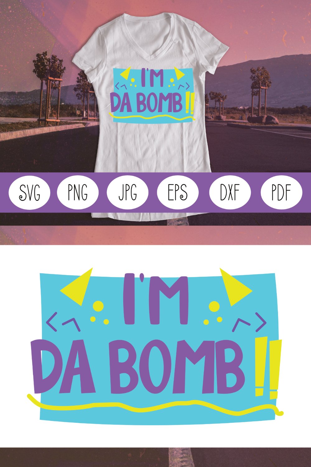 Im Da Bomb SVG | 90s Quote SVG | 90s Phrase SVG | 90s Saying