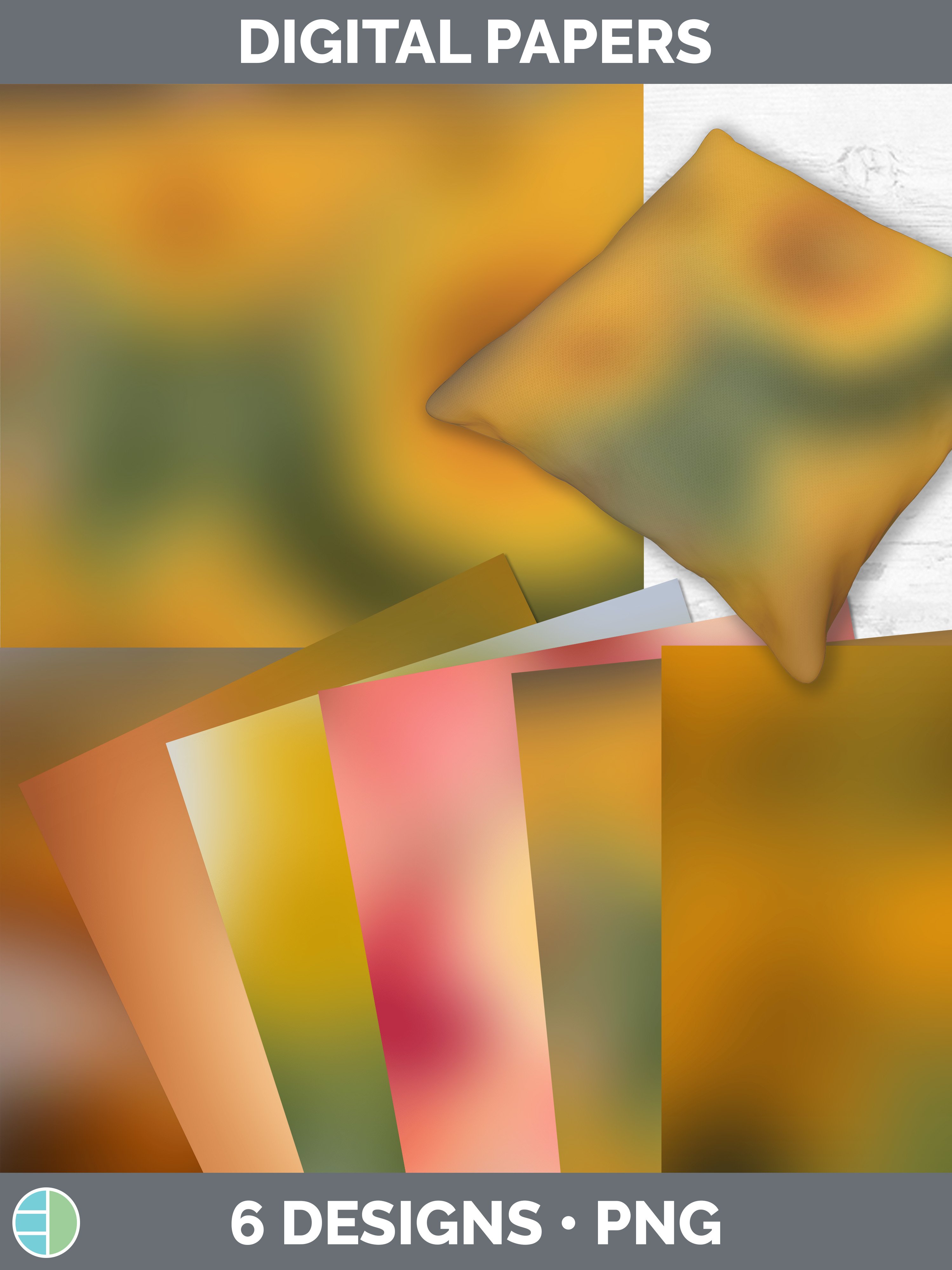 Amber Ombre Backgrounds | Digital Scrapbook Papers