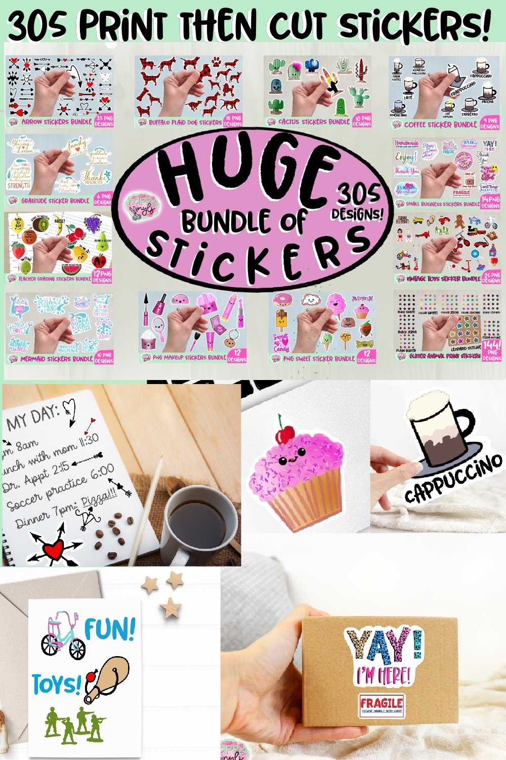 HUGE Bundle of 305 Stickers! - A Sticker Bundle (1483880)