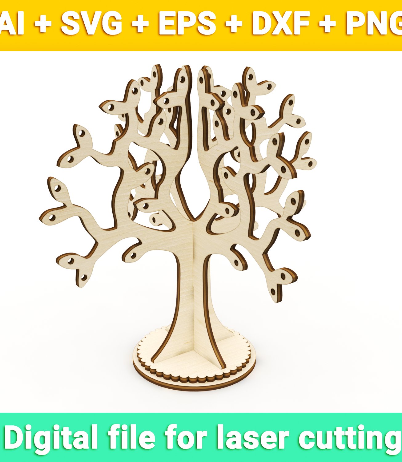 Tree for thread vector for CNC svg vector file