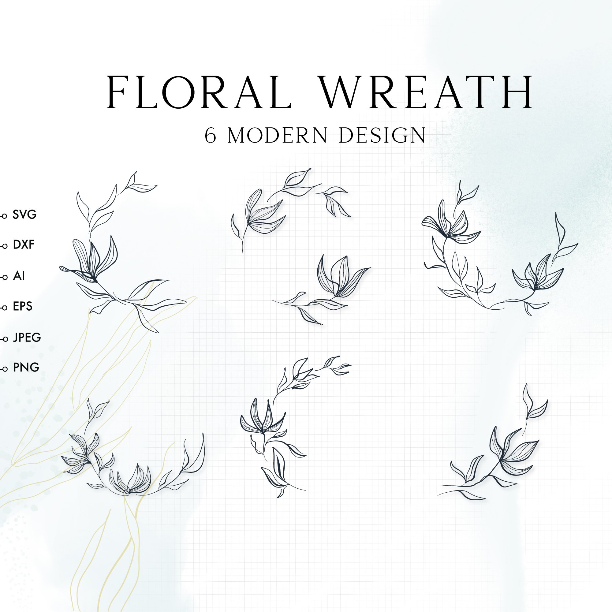 Floral frame monogram SVG Family name frame SVG
