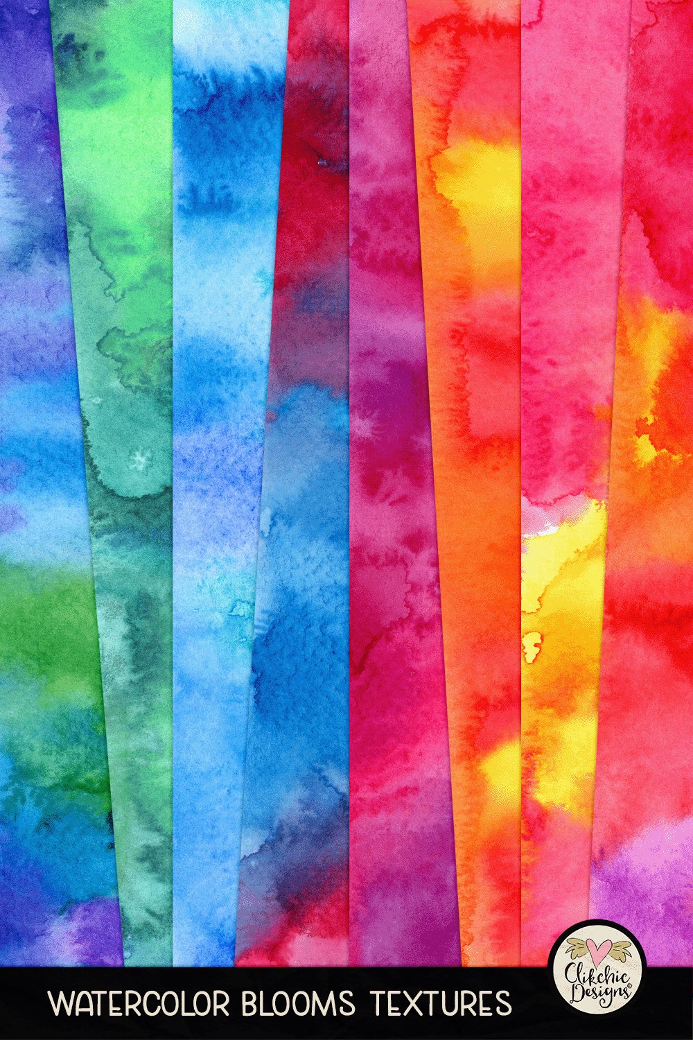 Watercolor Painted Gradients Background Textures