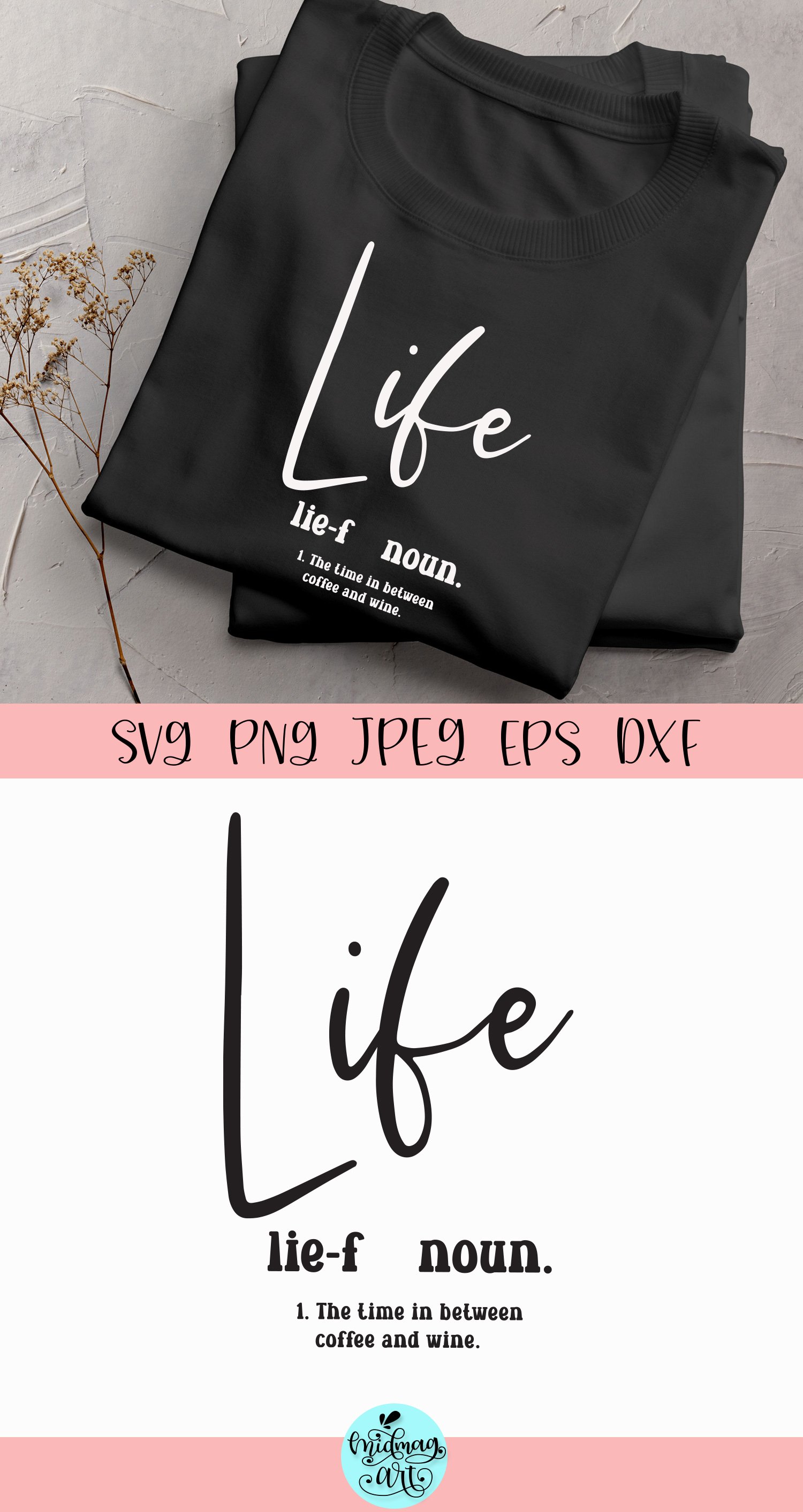Life definition svg, inspirational cut file