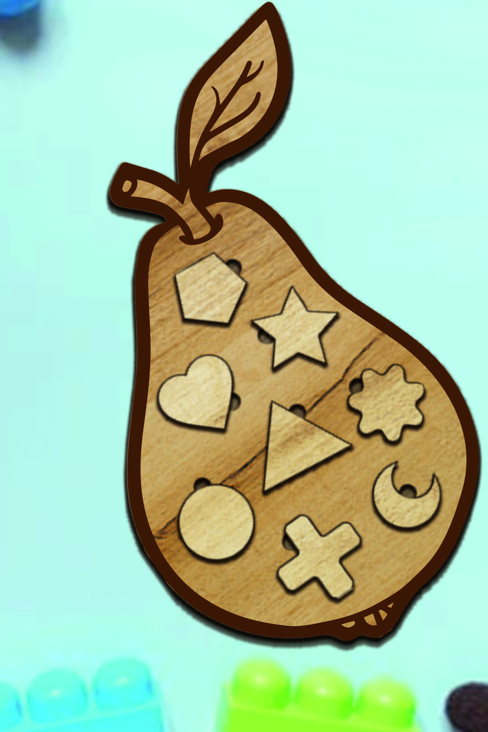 Pear Shape Puzzle For Kids, Cut Files