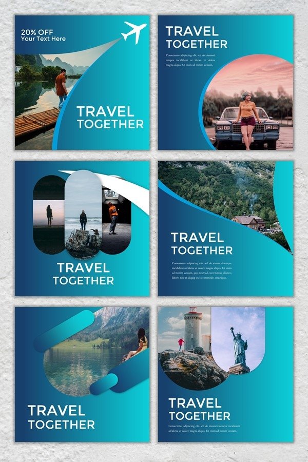 Instagram Feed Template - Travel