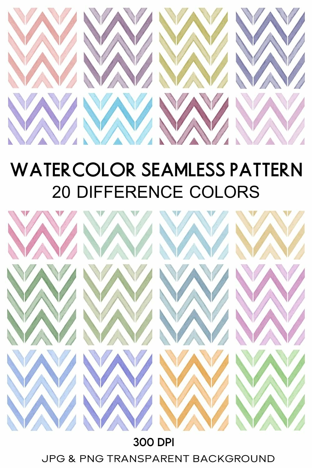 20 Watercolor Seamless Patterns