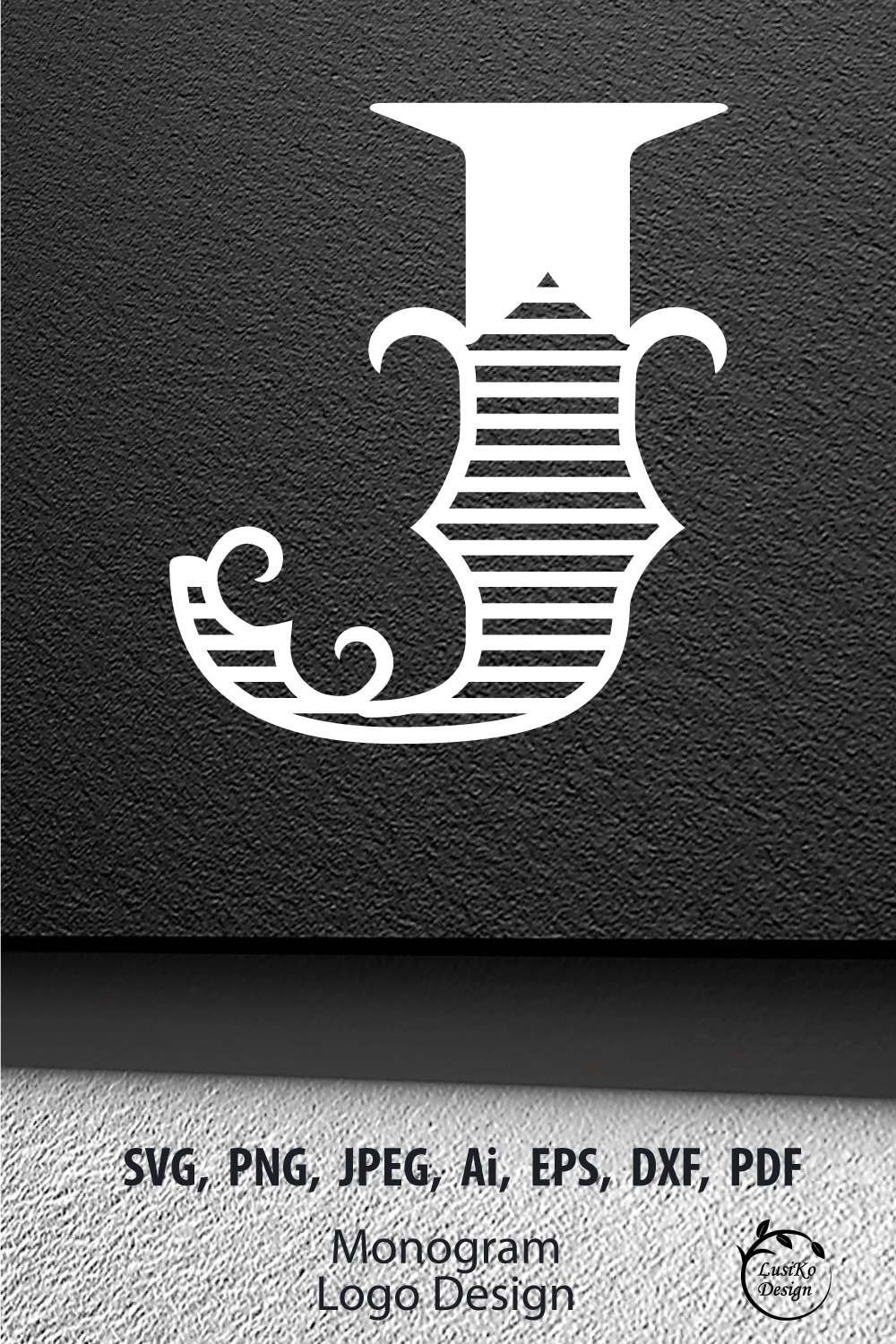 Monogram letter J. Logo Design Letter J. Men masculine sign