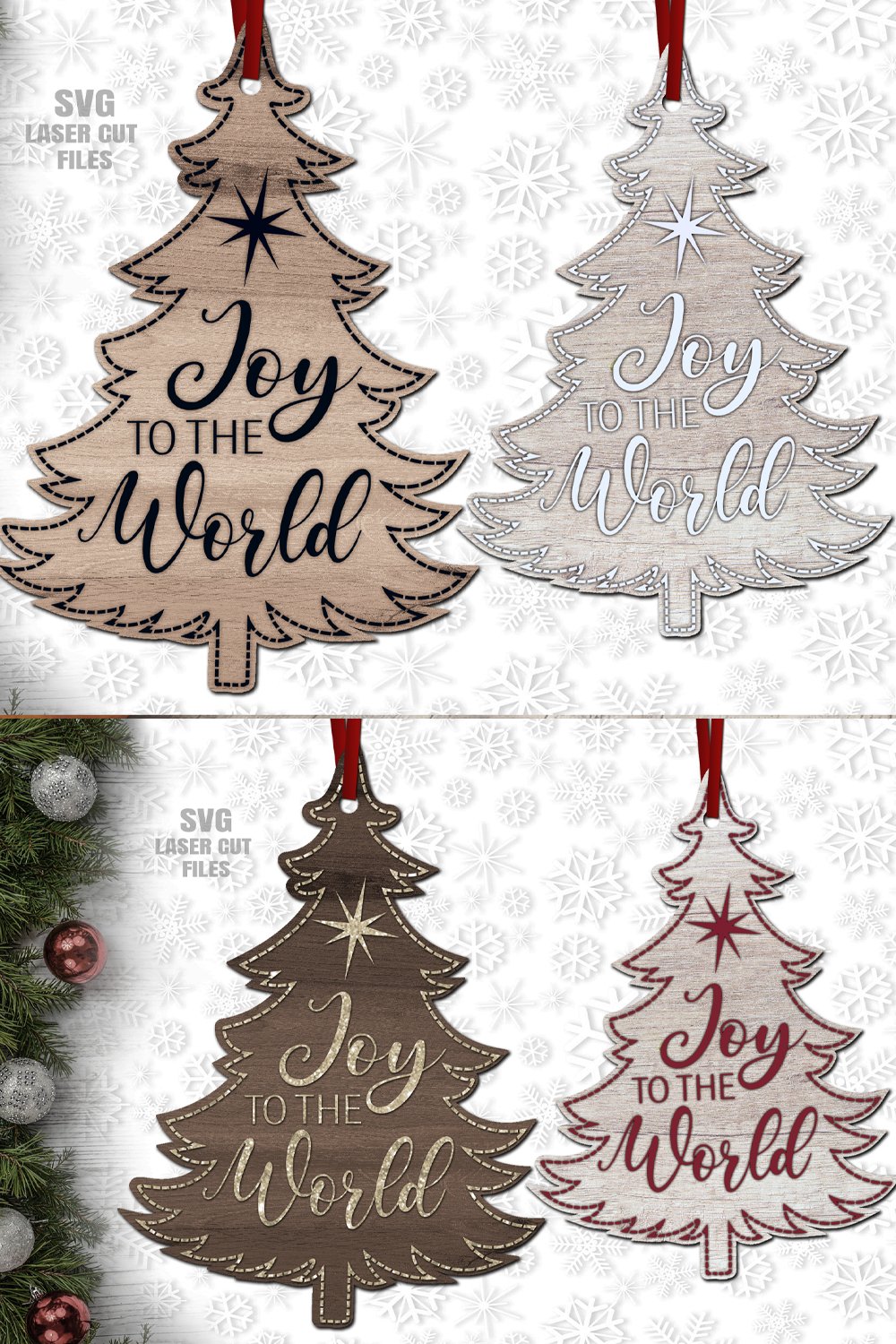 Christmas Tree Ornament SVG | Christmas SVG Laser Cut Files