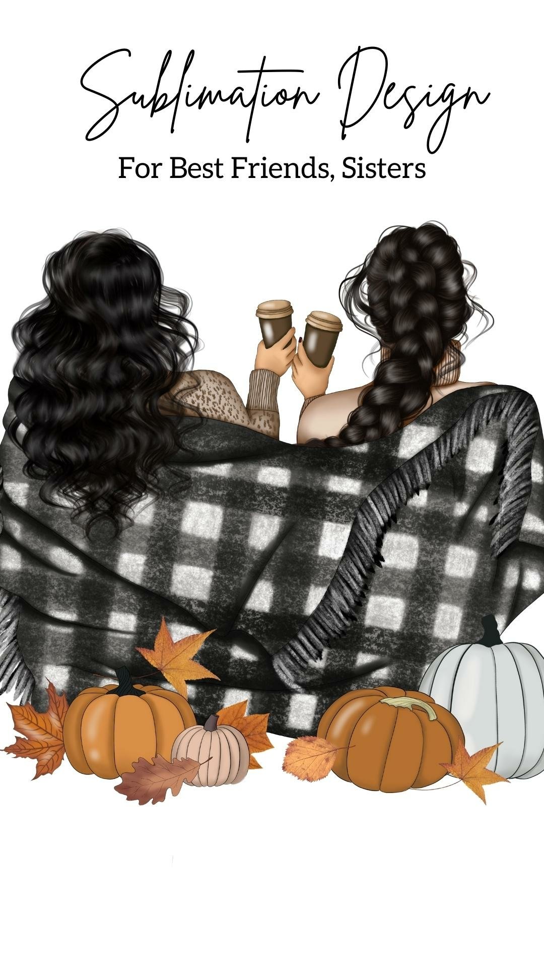 Best Friends Fall Sublimation Design Autumn Png File Pumpkin