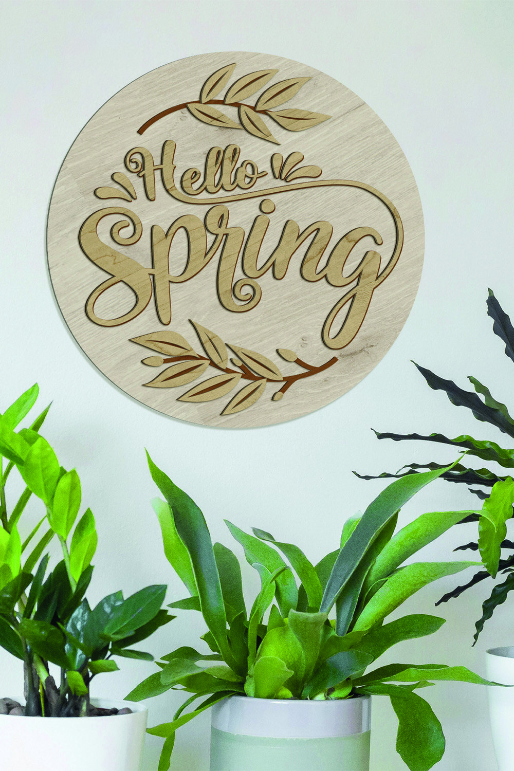 Decorative Spring Wall Panel. Cut Template