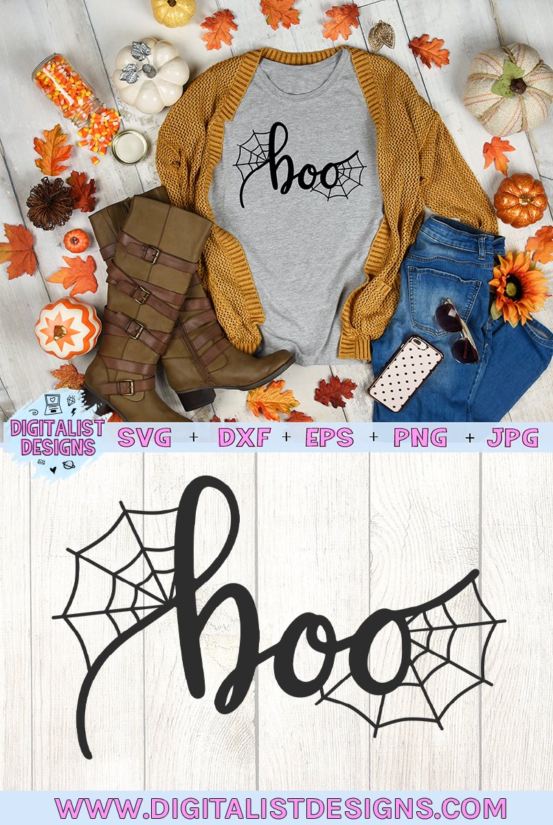 Halloween SVG | Boo | Spider | Cobweb | Spiderweb SVG
