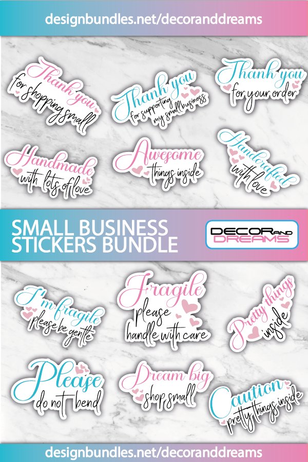 Small Business Stickers Bundle, Package Stickers Bundle