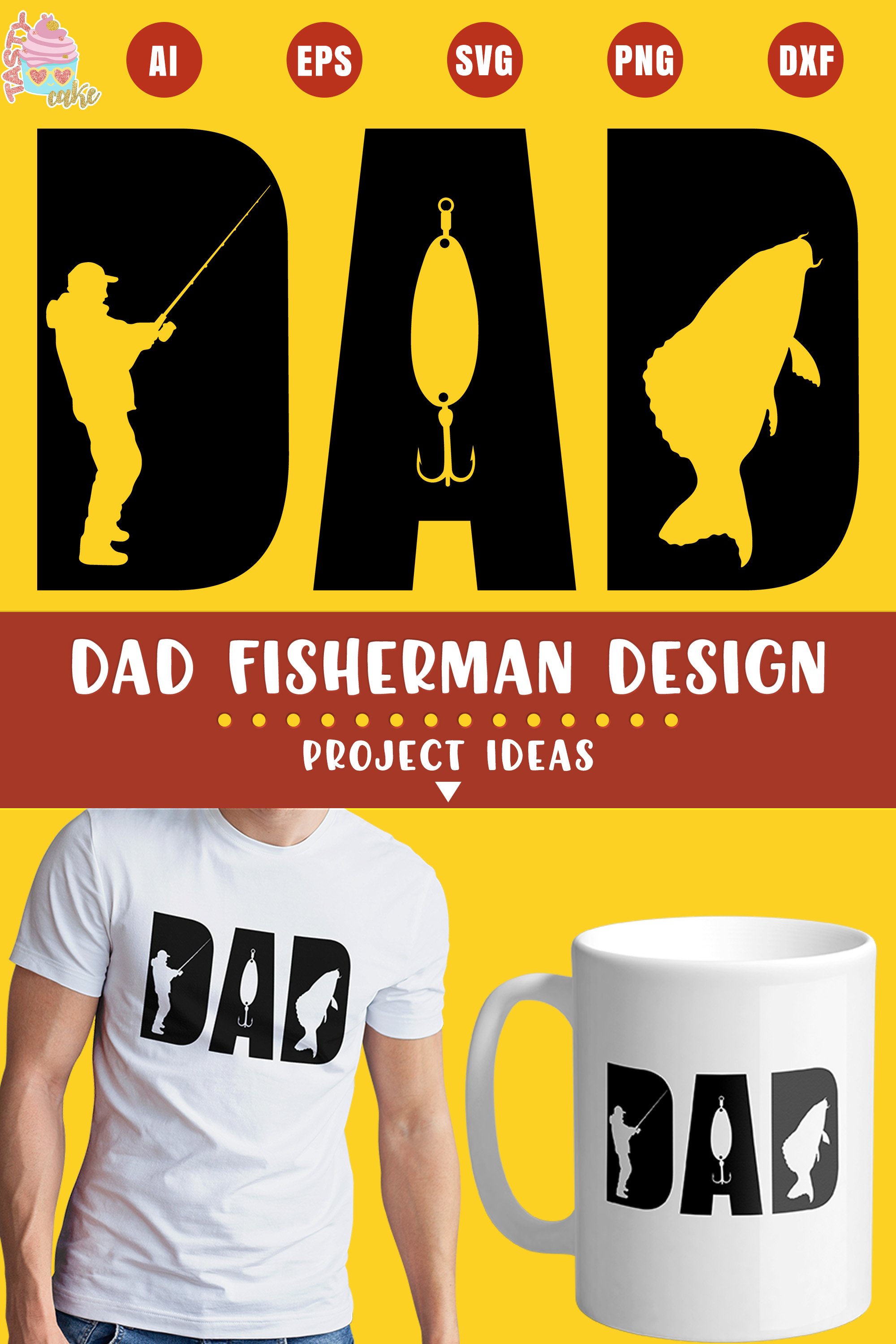 Dad Fisherman SVG - Father's Day Designs